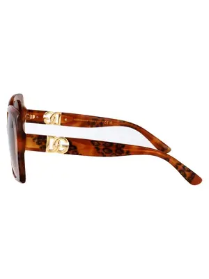Dolce & Gabbana Square Frame Sunglasses With Tinted Lenses - Brown
