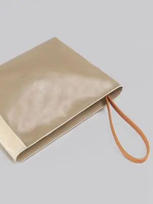 Marni Clutch With Leather Ring And Logo