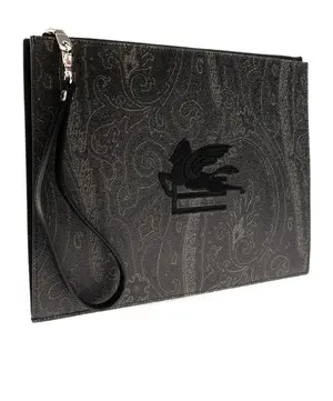 Etro Pegaso Embroidered Pouch Bag