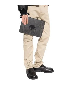 Etro Pegaso Embroidered Pouch Bag