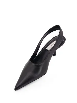 TOTEME Slingback Pointed Toe Pumps - Black