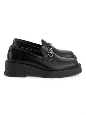 Gucci Leather Interlocking G Loafers