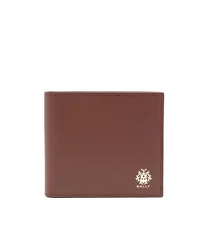 Bally Logo Patch Wallet - Coffee Brown