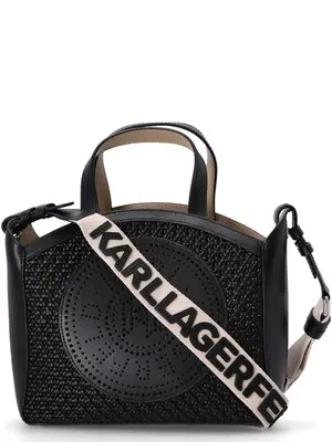 Karl Lagerfeld Small Perforated-logo Tote Bag