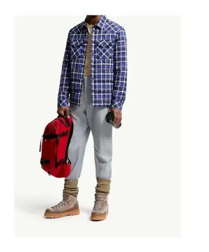 Moncler Quilted Plaid Overshirt - Blue