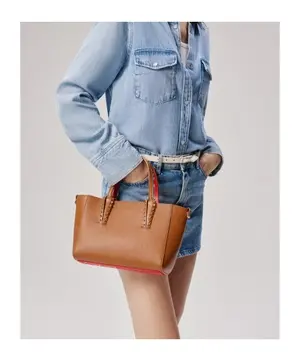CHRISTIAN LOUBOUTIN Studded Small Shoulder Bag - Brown
