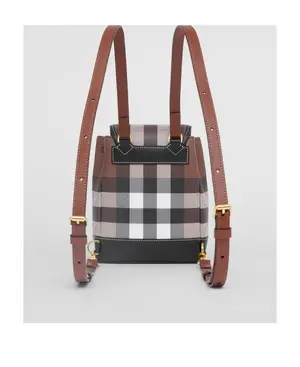 Burberry Check Printed Micro Backpack - Multicolor