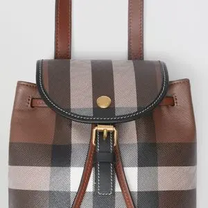 Burberry Check Printed Micro Backpack - Multicolor