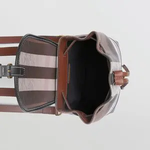 Burberry Check Printed Micro Backpack - Multicolor