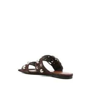 Valentino Garavani Nellecôte Buckled Slide Sandals - Black