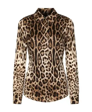 Dolce & Gabbana Animal Print Shirts For Women