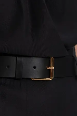 Moschino Halterneck Belted Jumpsuit With Wide Legs