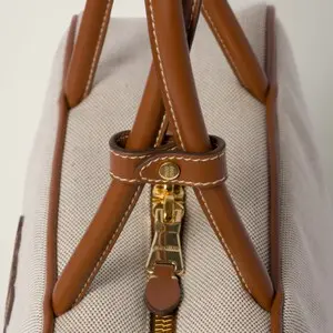 Miu Miu Beau Canvas And Leather Bag - Nude