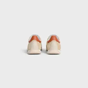 Celine Racer Sneakers In Nylon, Suede Calfskin And Calfskin - Nude