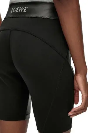 Loewe Stretch Cycling Shorts In Nappa Leather