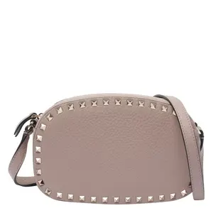 Valentino Garavani Rockstud Zip-up Shoulder Bag - Nude