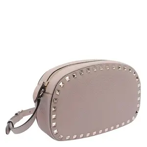 Valentino Garavani Rockstud Zip-up Shoulder Bag - Nude