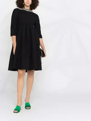 Prada Embellished Collar Babydoll Dress