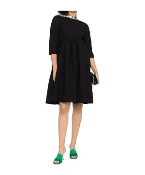 Prada Embellished Collar Babydoll Dress