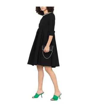 Prada Embellished Collar Babydoll Dress