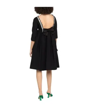 Prada Embellished Collar Babydoll Dress
