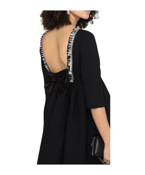 Prada Embellished Collar Babydoll Dress