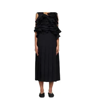 Comme Des Garçons Sleeveless Ruffled Dress - Black