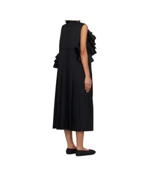 Comme Des Garçons Sleeveless Ruffled Dress - Black