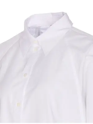 TOTEME Curved Hem Raglan-sleeved Shirt - White