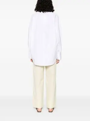 TOTEME Curved Hem Raglan-sleeved Shirt - White