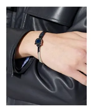 FERRAGAMO Gancini Cuff Bracelet - Navy