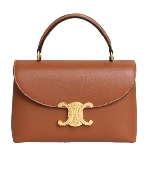 Celine Teen Nino Bag In Supple Grained Calfskin - Tan