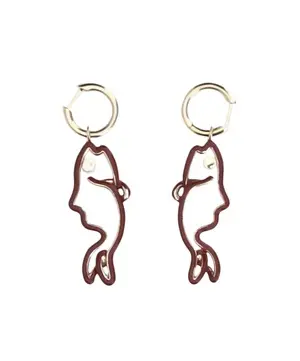 Bottega Veneta Fish Earrings - Red