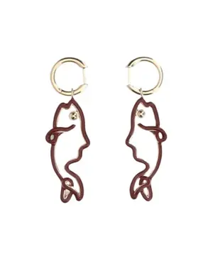 Bottega Veneta Fish Earrings - Red