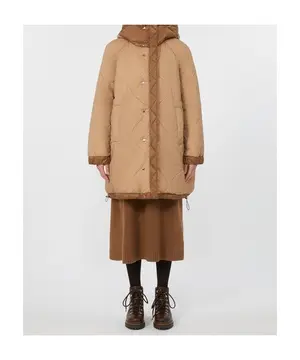 Max Mara Hooded Reversible Jacket - Hazelnut Brown