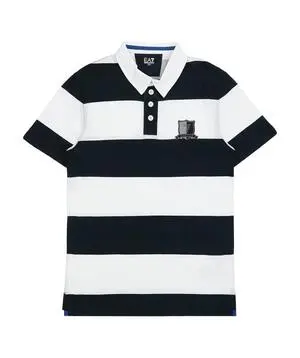 EA7 Logo Patch Polo Shirt - Black