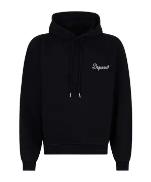 Dsquared2 Relaxed-fit Embroidered Logo Hoodie - Black