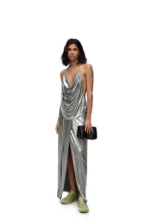 Loewe Draped Laminated Jersey Halter Top