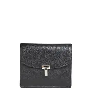 TOTEME Grained-leather Wallet - Black