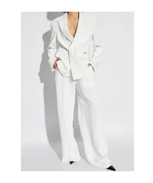 Dsquared2 Logo Plaque Wide-leg Trousers