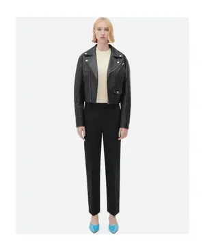 Bottega Veneta Logo Leather Jacket