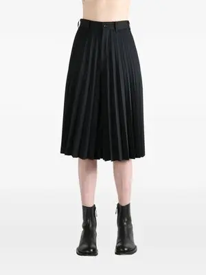 Comme Des Garçons Belt Loop Midi Skirt With Pleats