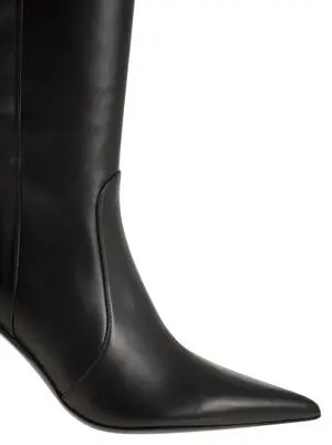 STUART WEITZMAN Vinnie Leather Knee High Boots - Black