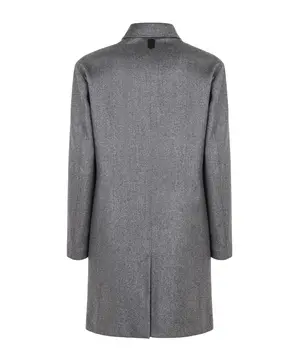 Canali Zip-front Wool Coat - Gray