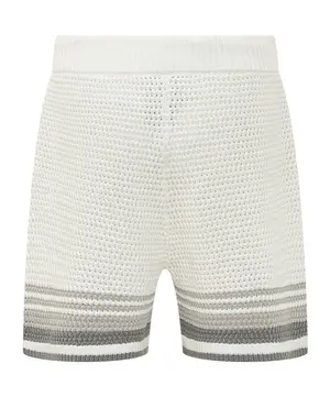 Casablanca Stripe Detailed Drawstring Shorts - White