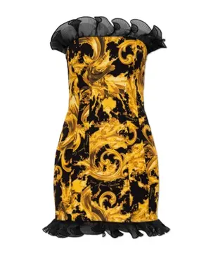 Versace Baroque Ruffled Mini Dress