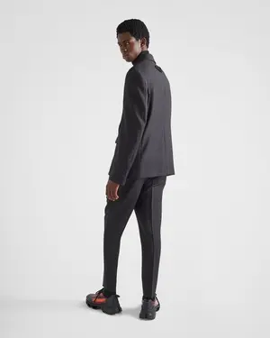 Prada Single-breasted Mohair Wool Jacket - Black