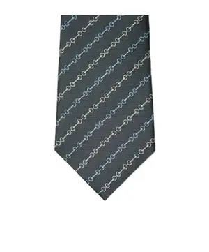 Gucci Horsebit Silk Jacquard Neck Tie - Dark Blue