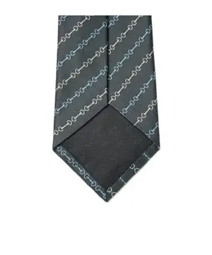 Gucci Horsebit Silk Jacquard Neck Tie - Dark Blue