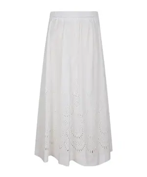 P.a.r.o.s.h Eyelet A-line Midi Skirt